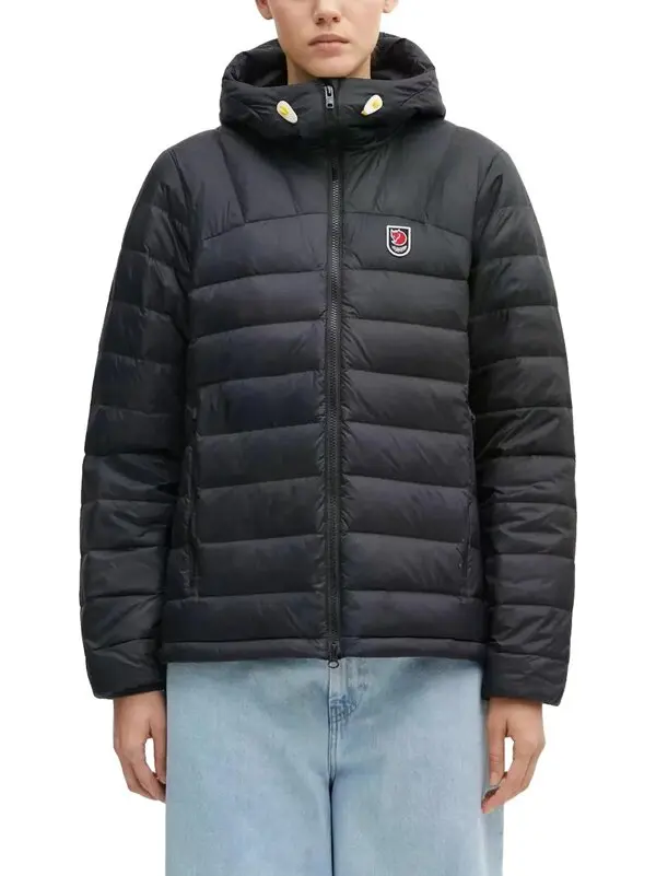 Fjallraven Logo Detail Hooded Padded Jacket - Black
