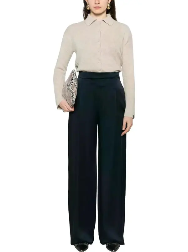 Max Mara Msecono Pleated Tailored Trousers - Blue