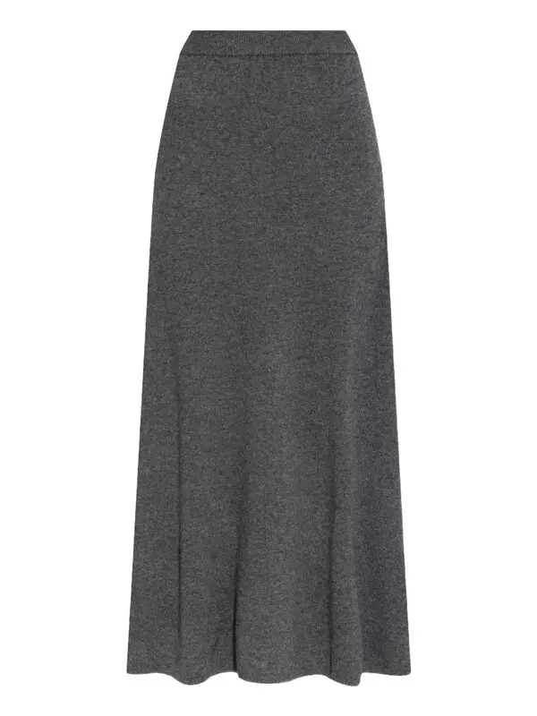 LISA YANG Dolly Knitted Midi Skirt - Grey