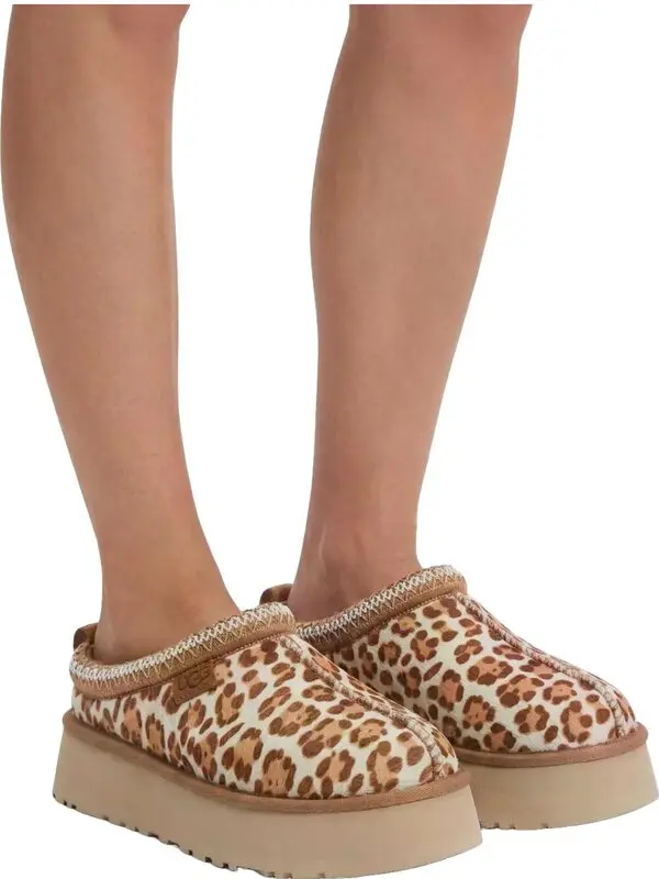 UGG Tazz Plains Leopard-print Mules - Neutrals