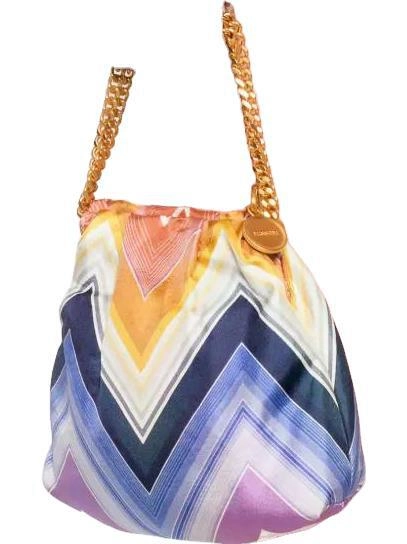 Missoni Wave Silk Drawstring Tote - Blue