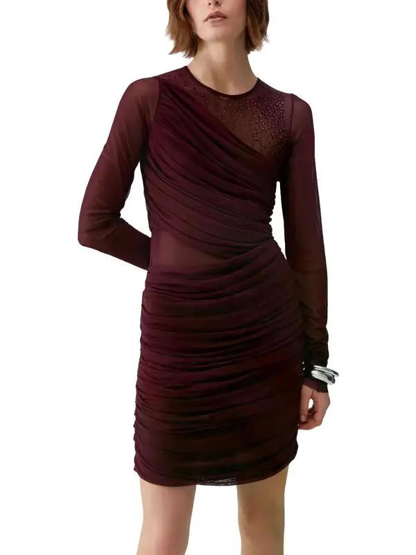 Liu Jo Jewel-embroidered Tulle Dress - Red