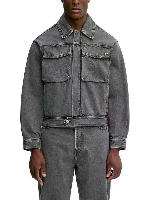 Filling Pieces Logo Detail Shirt Jacket - Grey