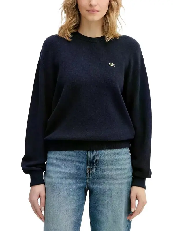 Lacoste Crew Neck Logo Sweater - Blue