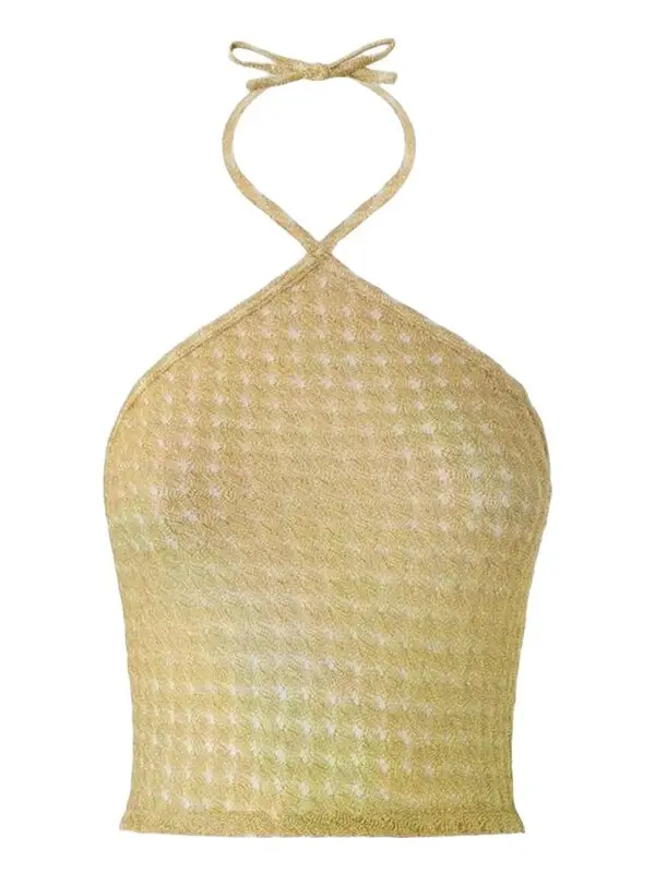 Missoni Crochet Halterneck Top - Neutrals