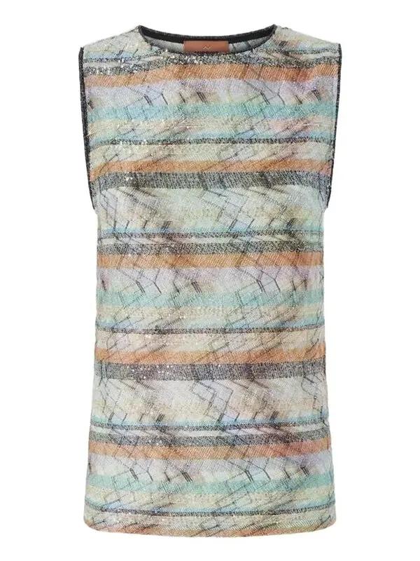 Missoni Striped Sleeveless Top - Neutrals