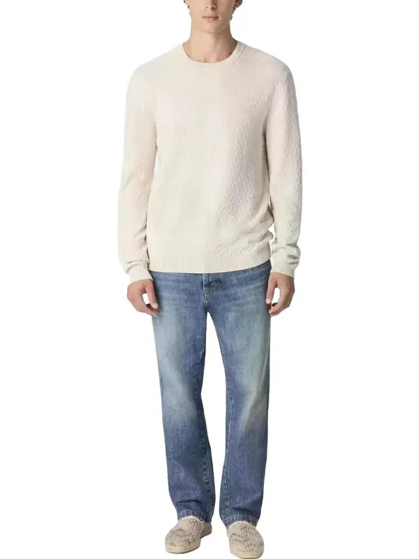 Missoni Textured Knit Crew Neck Sweater - Neutrals
