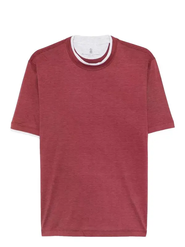 Brunello Cucinelli Crew-neck T-shirt - Red
