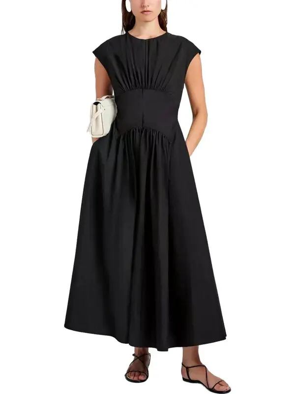 Proenza Schouler White Label Nyssa Gathered Detail Maxi Dress - Black