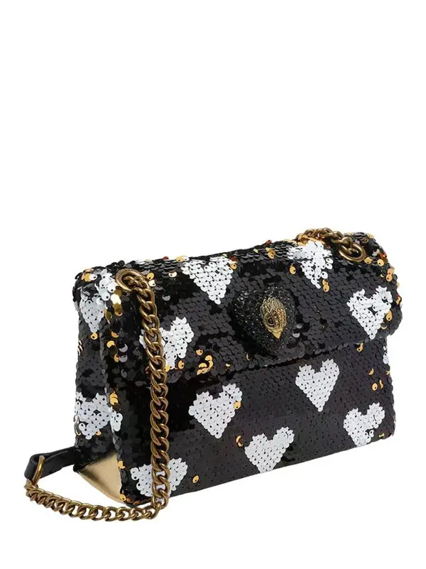 Kurt Geiger Kensington Sequin Shoulder Bag - Black
