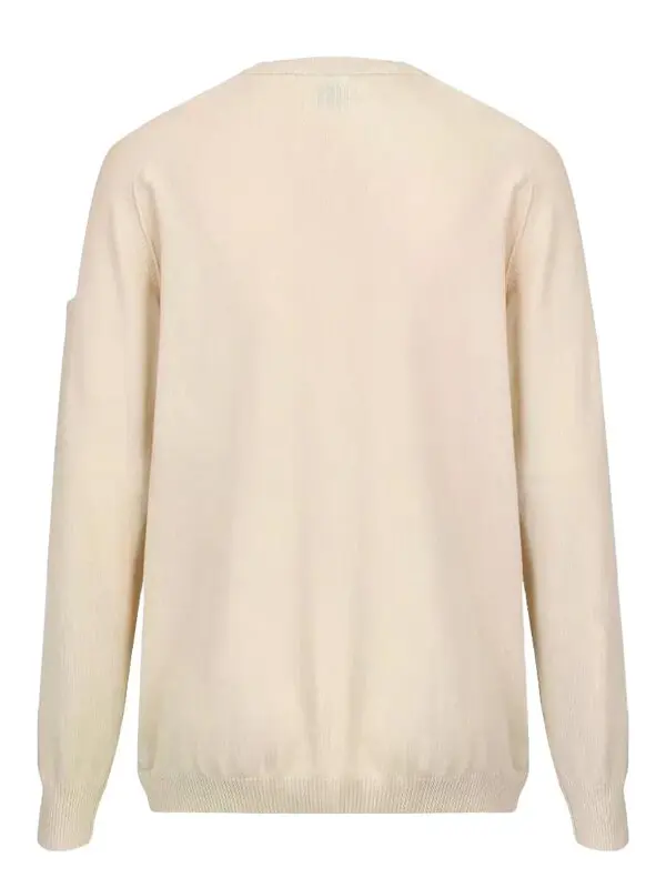 C.P. COMPANY Crew Neck Long Sleeve Sweater - Neutrals