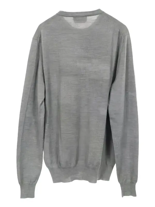 Hermès Crew Neck Knit Top - Grey