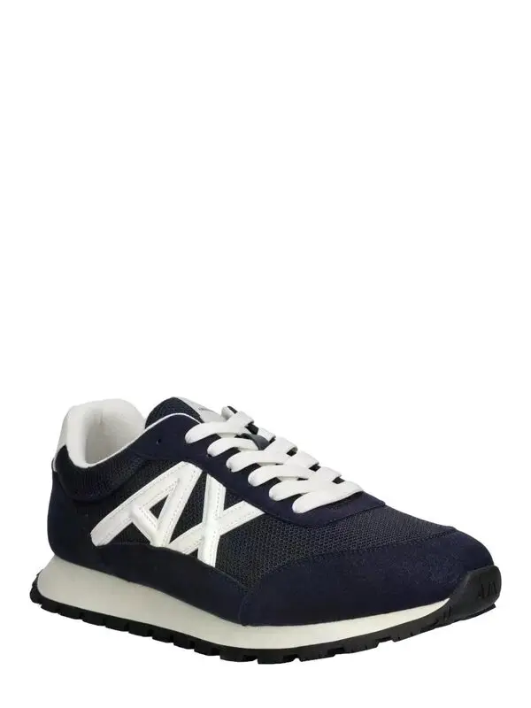 Armani Exchange Logo Detail Sneakers - Blue