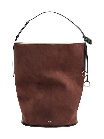 Alaïa Large Suede Bucket Bag - Brun