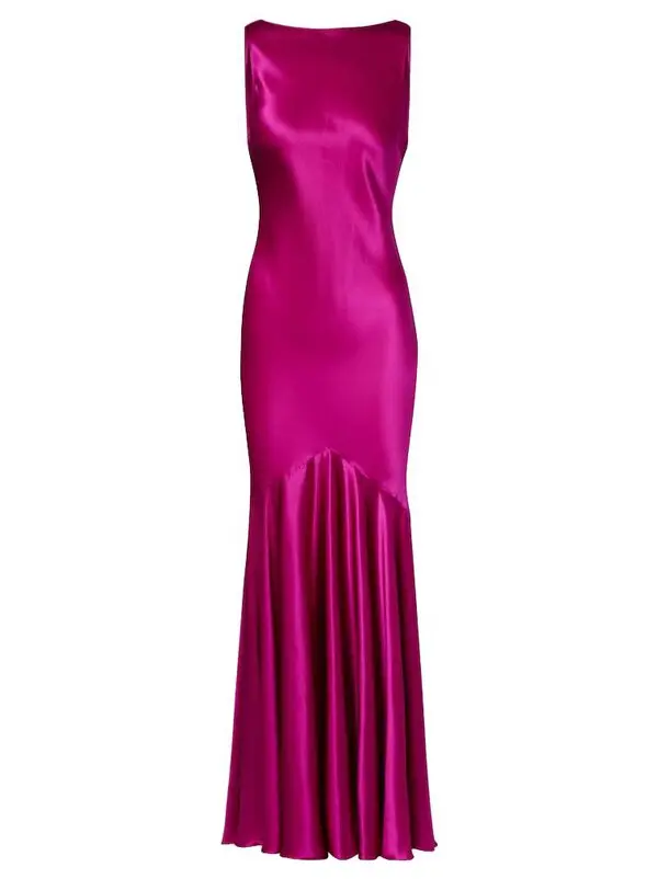 Nina Ricci Open-back Maxi Dress - Pink