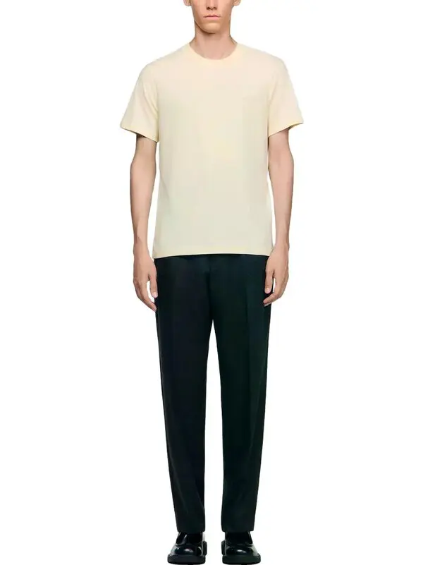 Sandro T-shirt With Heart Patch - Yellow