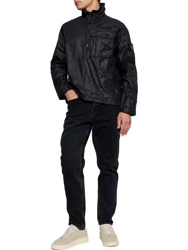 Stone Island Half-zip Pocket Jacket - Black