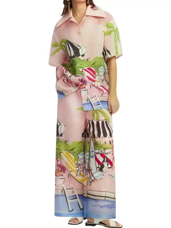 LEO LIN Casey Printed Shirt - Pink