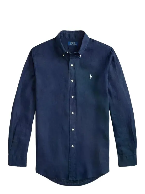 Polo Ralph Lauren Embroidered-logo Button-down Shirt - Blue