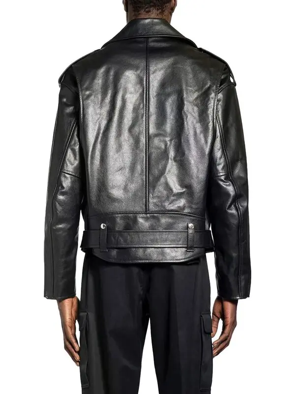 Alexander McQueen Leather Biker Jacket - Black