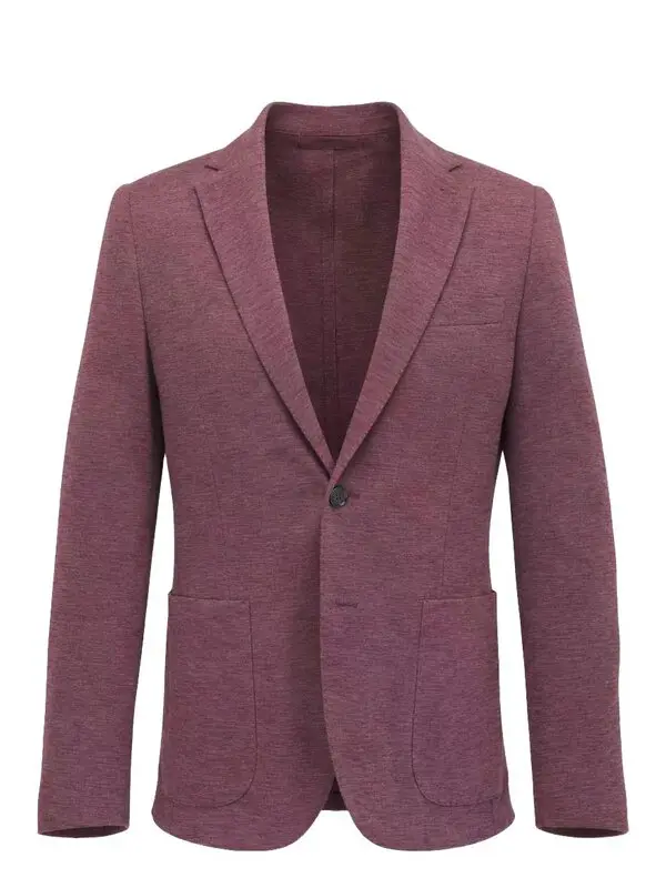 MAURIZIO BALDASSARI Notched Lapel Single-breasted Blazer - Red