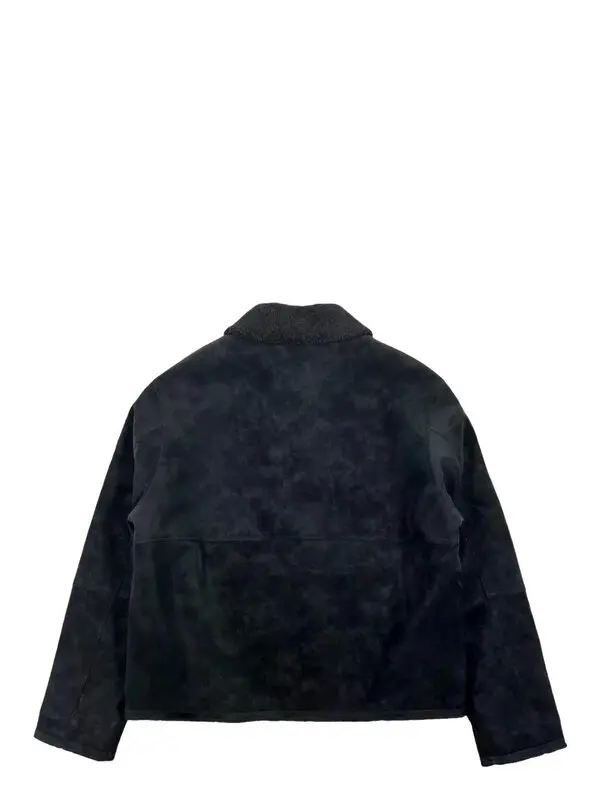 REPRESENT Shearling-collar Zip-front Jacket - Black