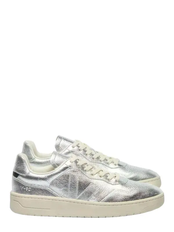 VEJA V-90 Metallic Sneakers - Silver