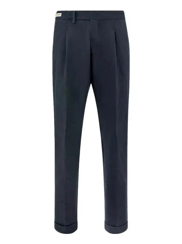 Paul & Shark Pleated Chinos Trousers - Blue
