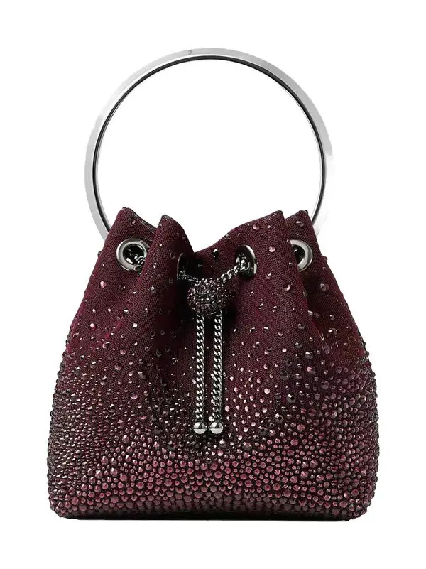 JIMMY CHOO Embellished Bucket Bag - Red