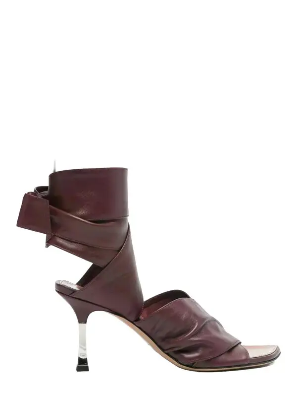 Paris Texas Lorena Lace-up Sandals - Red