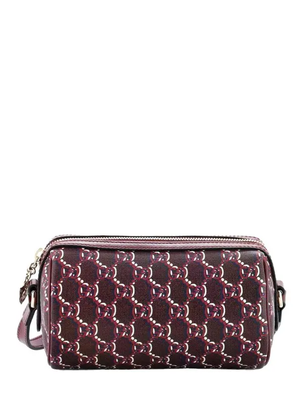 Gucci Cylindrical Gg Shadow Coated Canvas Mini Shoulder Bag - Red