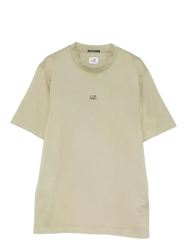 C.P. COMPANY Mercerized Jersey Short Sleeve T-shirt - Neutrals