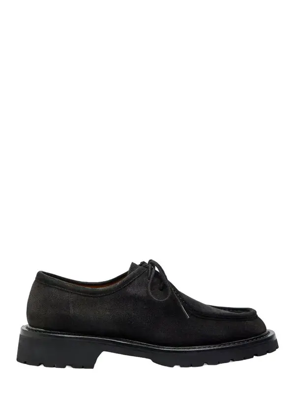 Legres Lace-up Leather Derby Shoes - Black