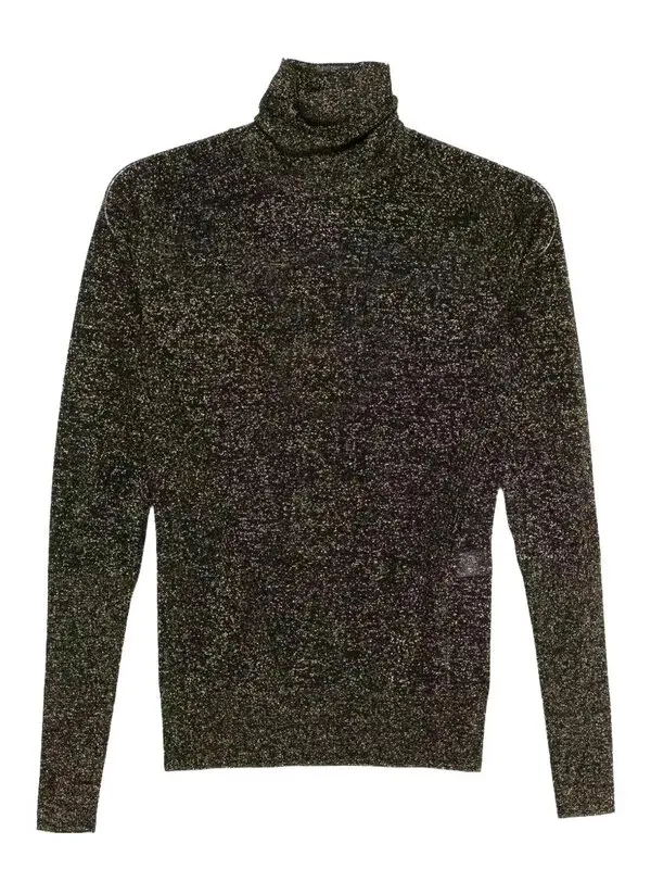 JOSEPH Leblanc Metallic Effect Roll Neck Sweater - Black