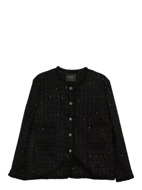 THELAURENT Sequin-embellished Front-pocket Jacket - Black