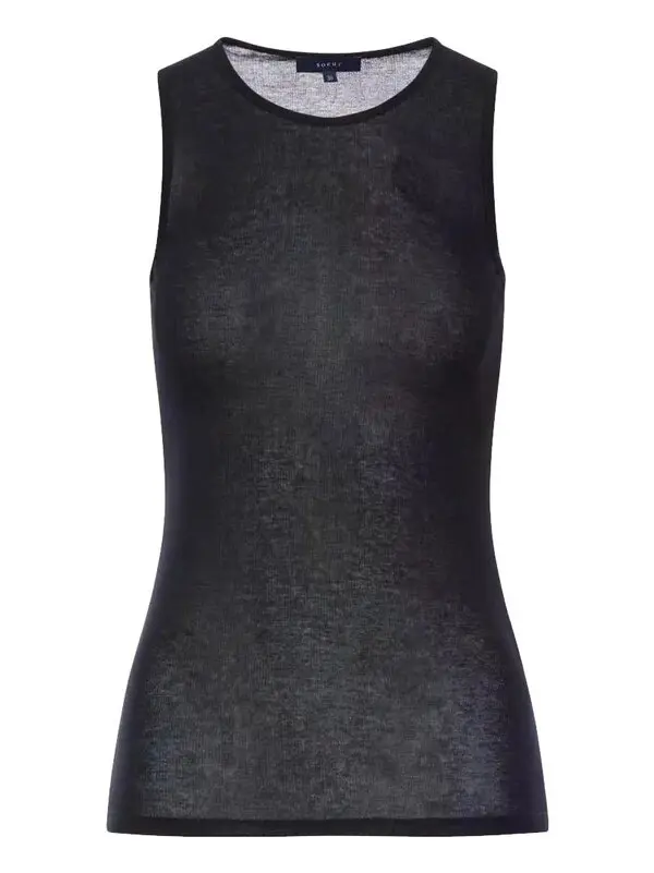 Soeur Isis Round-neck Tank Top - Black