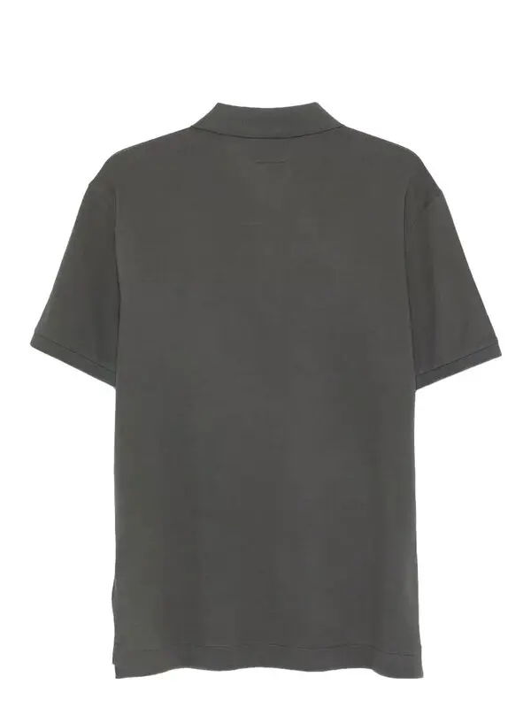 C.P. COMPANY Logo-patch Polo Shirt - Grey