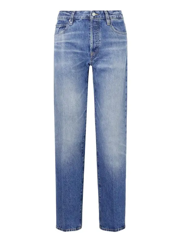 FRAME Essential Recycled Mid-rise Straight-leg Jeans - Blue