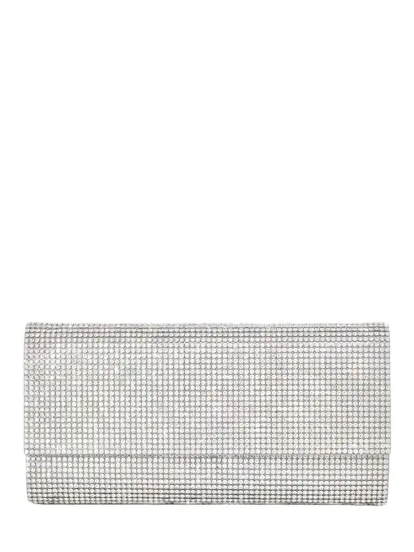 Judith Leiber Embellished Rectangular Clutch Bag - Silver