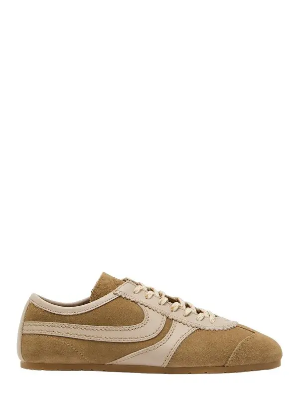 Dries Van Noten Dustin Panelled Suede Sneakers - Beige