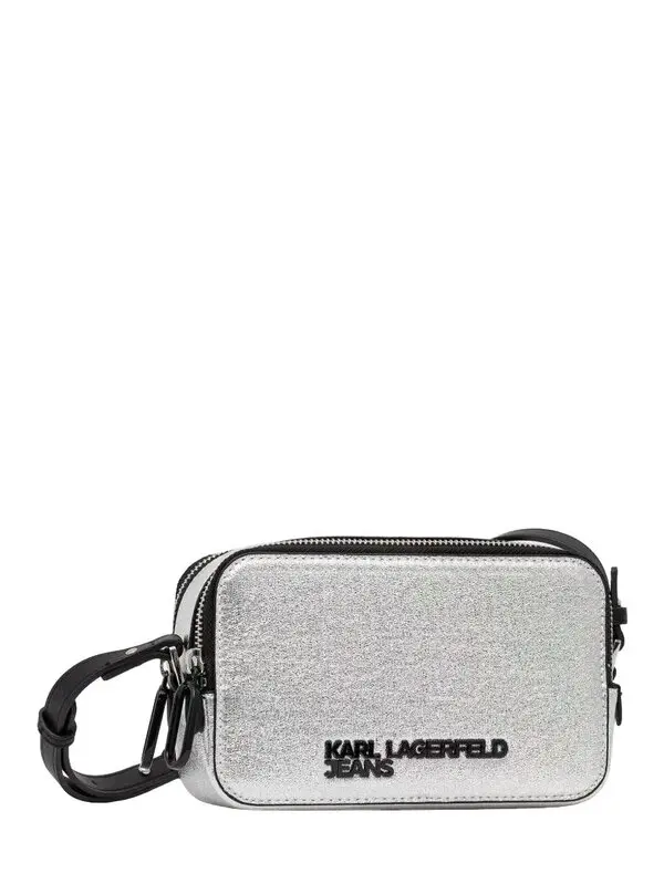 Karl Lagerfeld Logo-plaque Cross-body Bag - Silver