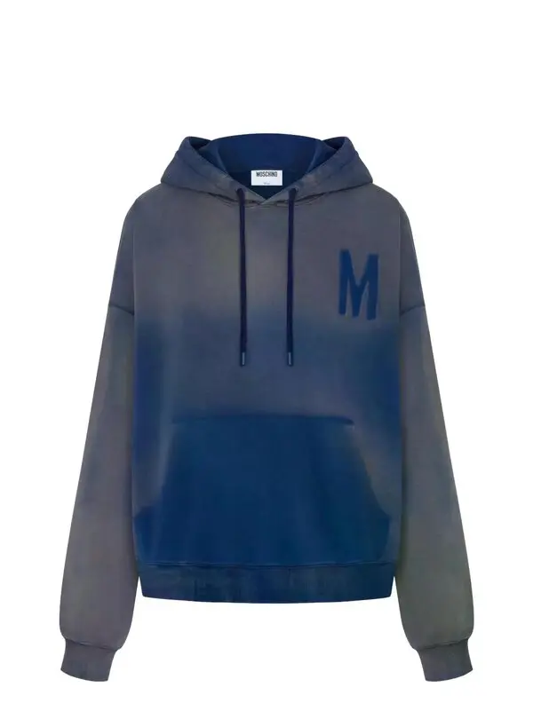 Moschino Hoodie With Gradient Effect - Blue