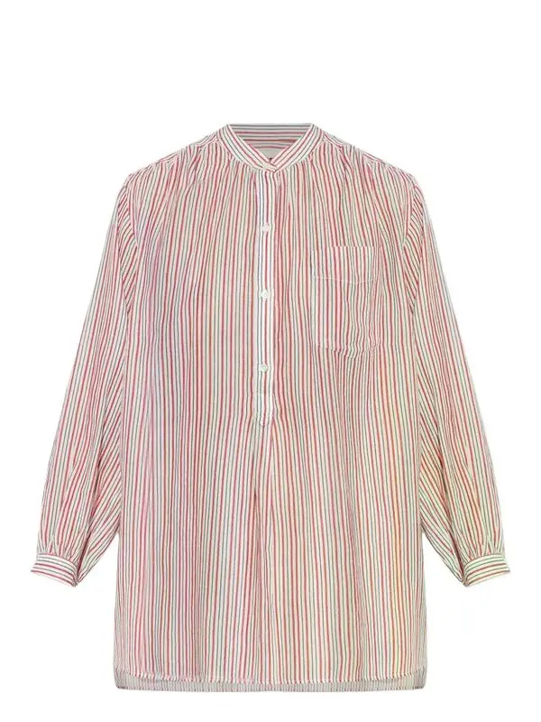 MARANT ETOILE Saocha Striped Button Shirt - Red