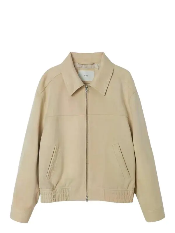 DUNST Long-sleeve Zip-up Bomber Jacket - Neutrals