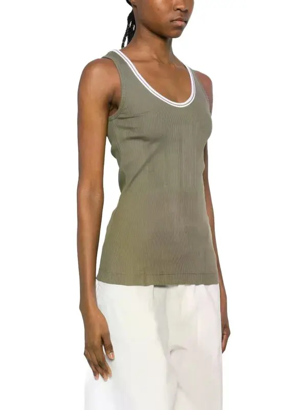 Brunello Cucinelli Ribbed Tank Top - Green