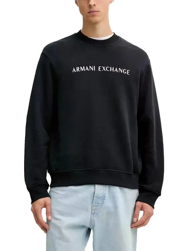 Armani Exchange Logo-detail Long-sleeve Sweatshirt - Blue