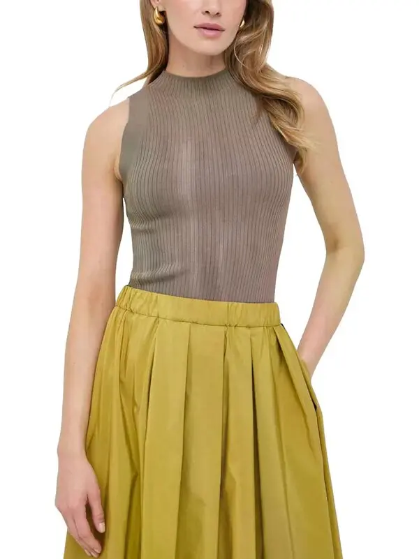 IVY OAK Kessie Ribbed Sleeveless Top - Neutrals