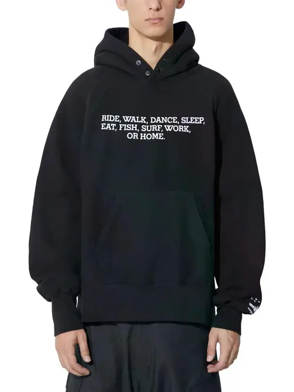 Engineered Garments Printed Hoodie - Black