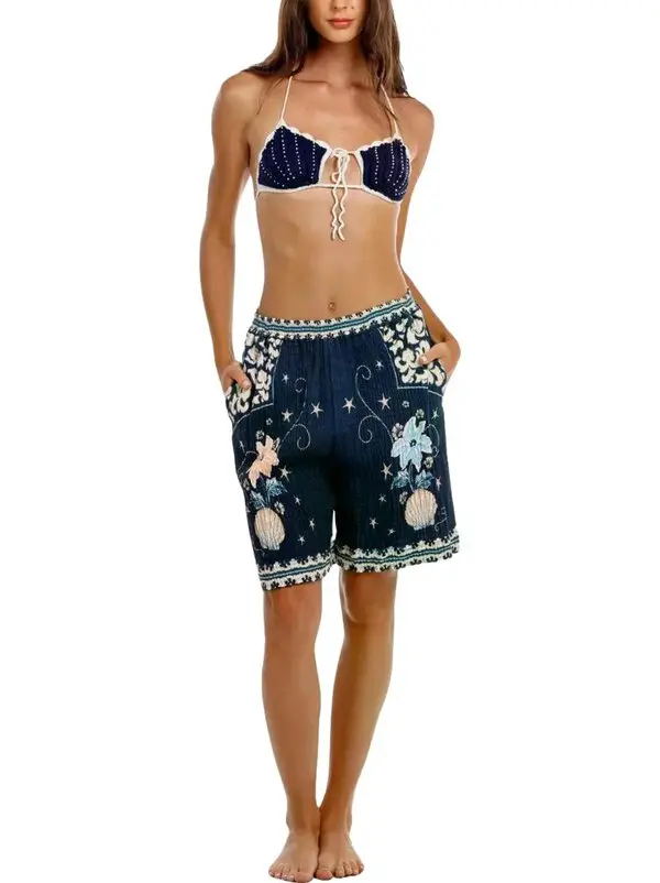 Agua Bendita Malaga Printed Shorts - Blue