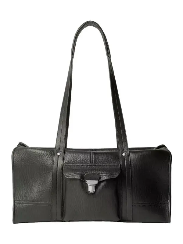 LEMAIRE Pocket Shoulder Bag In Bubble Lambskin - Green